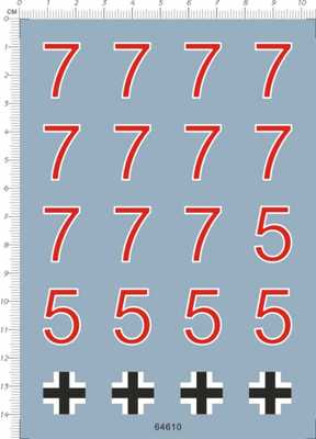 Detail Up 1/16 Scales WWII German tank tiger Numbers Model Kit Water ...