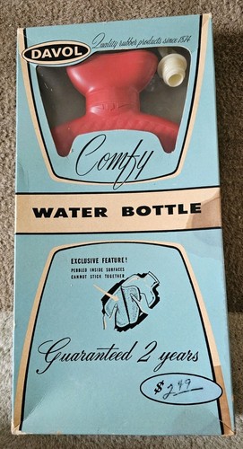 Vintage Davol #10 Comfy 2 Quart Hot Water Bottle 40's 50's Original Box ...