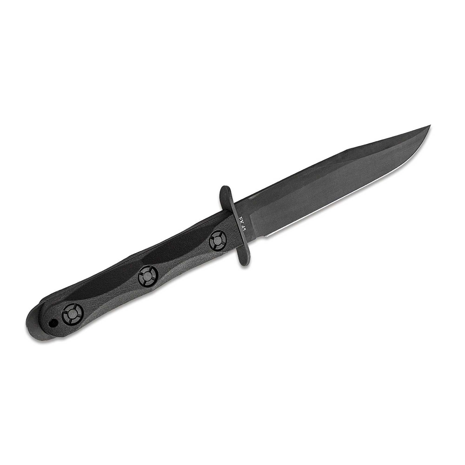Ka-Bar Fixed Knife Ek Model 5 Black Bowie Style Glass-Filled Nylon ...