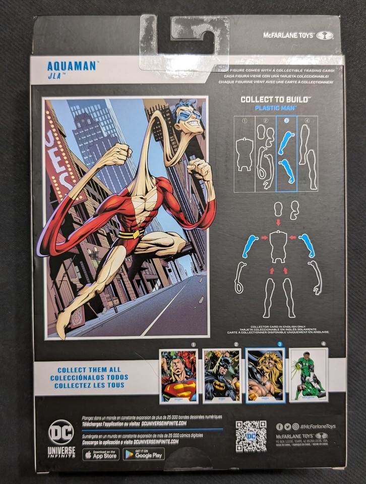 Mcfarlane Dc Multiverse JLA Aquaman Platinum Ed. Plastic Man BAF (TY001 ...