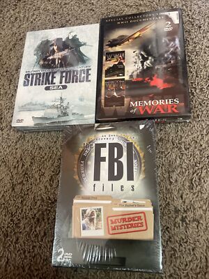3 New Sealed Box Sets The FBI Files, Military Strike Force Sea ...