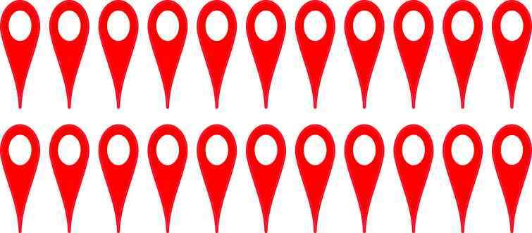 .35in x .1in Red Map Pointer Stickers Vinyl Map Globe Marker Stickers ...