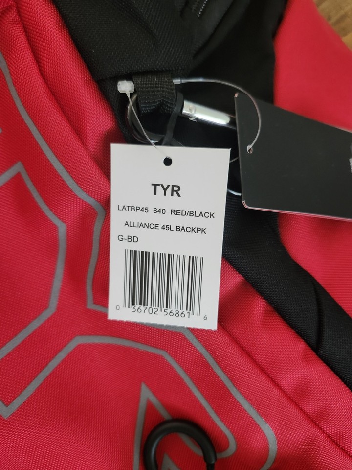TYR Alliance 45L Backpack Swim Bag Red Brand New With Tags | eBay