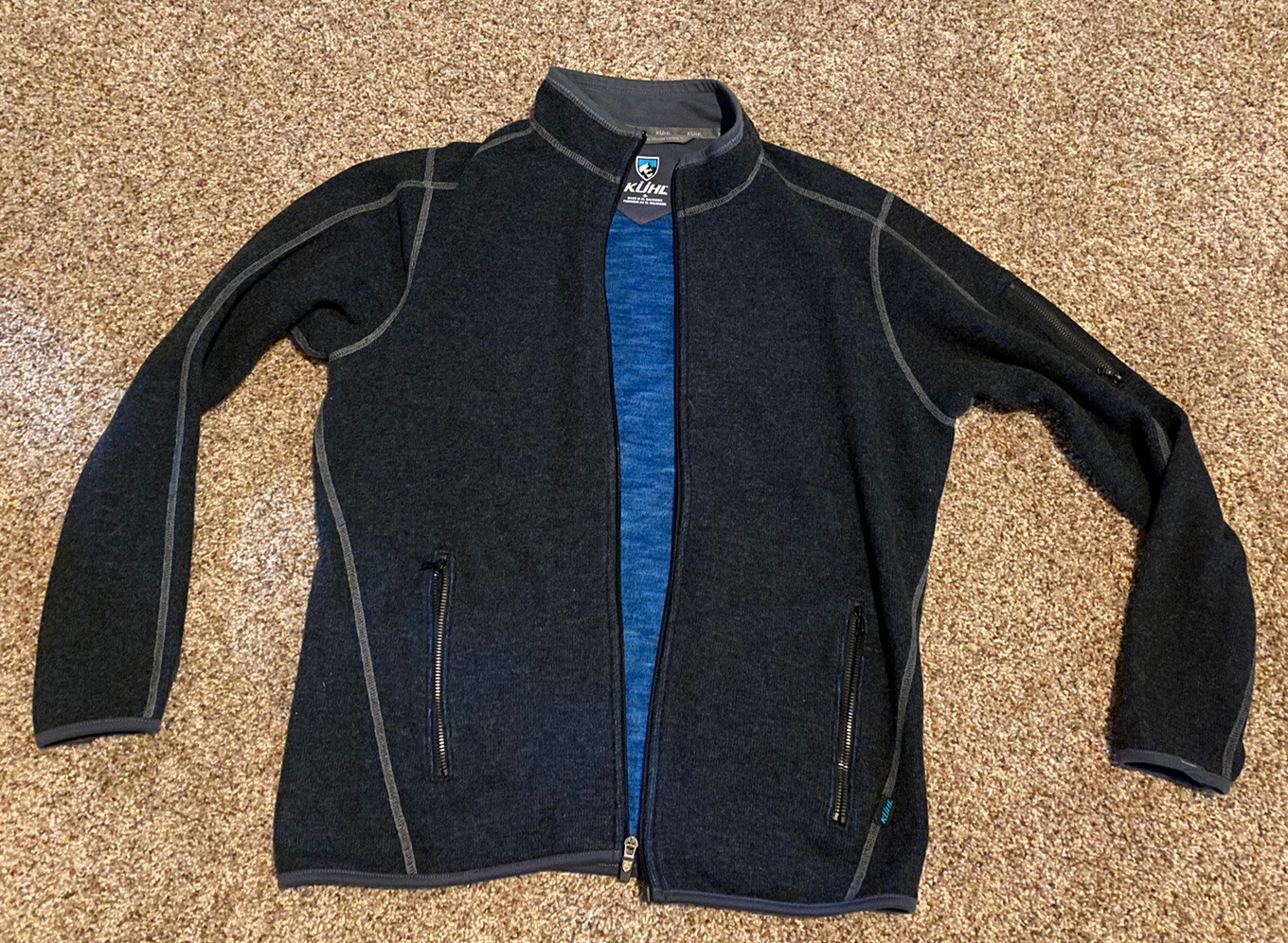 EXC COND RARE KUHL CHIANTI WOOL BLEND Fleece Full Zip Men Sz S | eBay