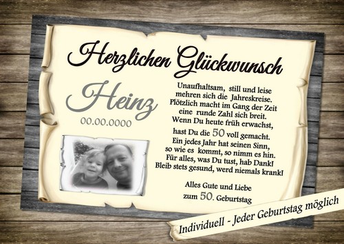 1 Urkunde 18 20 30 40 50 60 70 80 Geburtstag Schild Karte - Design mit ...