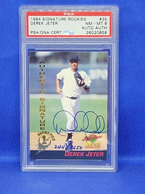 Derek Jeter 1994 Signature Rookies Autograph Graded PSA 8 NM-Mint | eBay