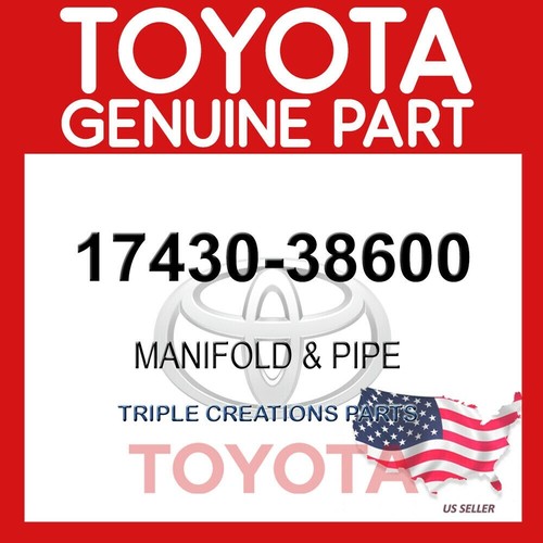 GENUINE Toyota 17430-38600 PIPE ASSY, EXHAUST, TAIL 1743038600 OEM | eBay