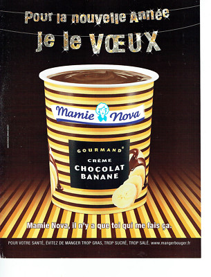Publicité Advertising 068 2014 Mamie Nova Gourmand creme chocolat ...