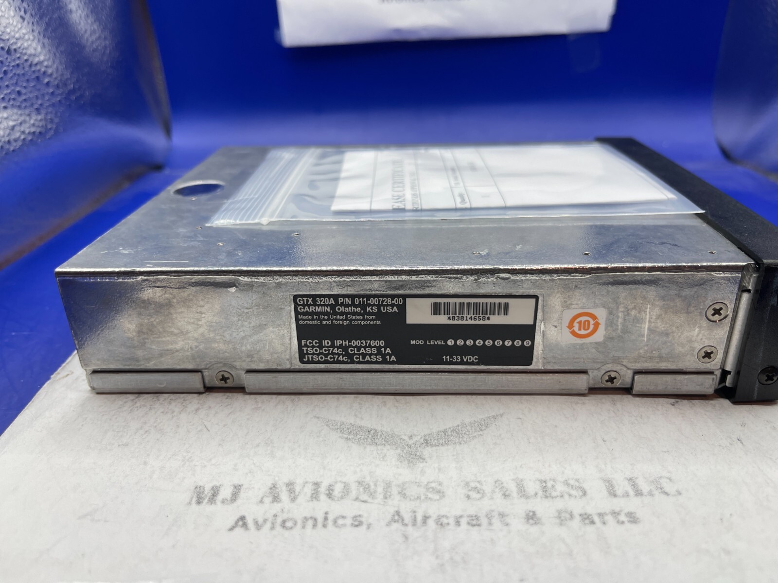 GARMIN GTX 320A MODE C TRANSPONDER P/N 011-00728-00 WITH FAA FORM 8130 ...