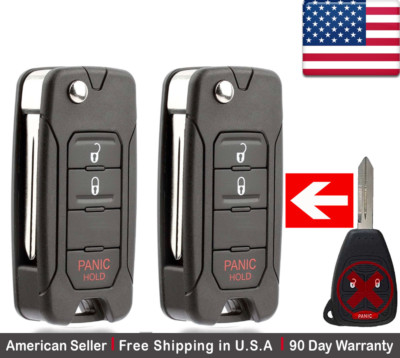 2x New Replacement Keyless Entry Remote Control Key Fob For Chrysler ...