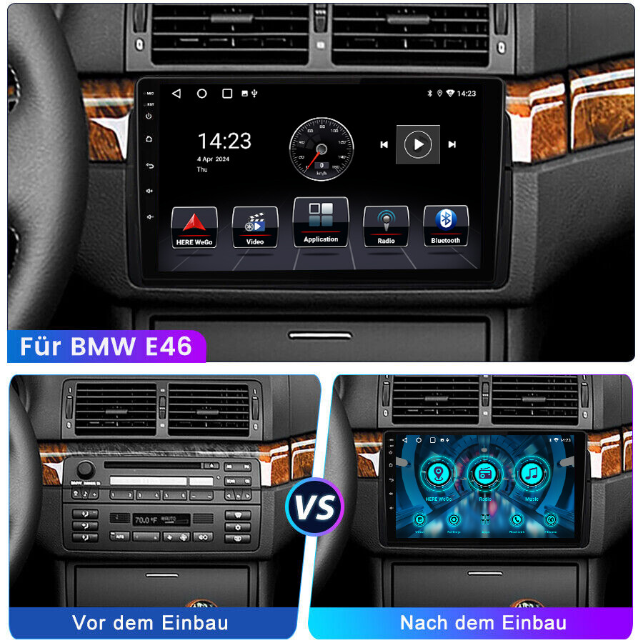 Für 3er BMW E46 318 320 325 Android 14 Autoradio GPS Navi 64GB Bluetooth Carplay | eBay.de