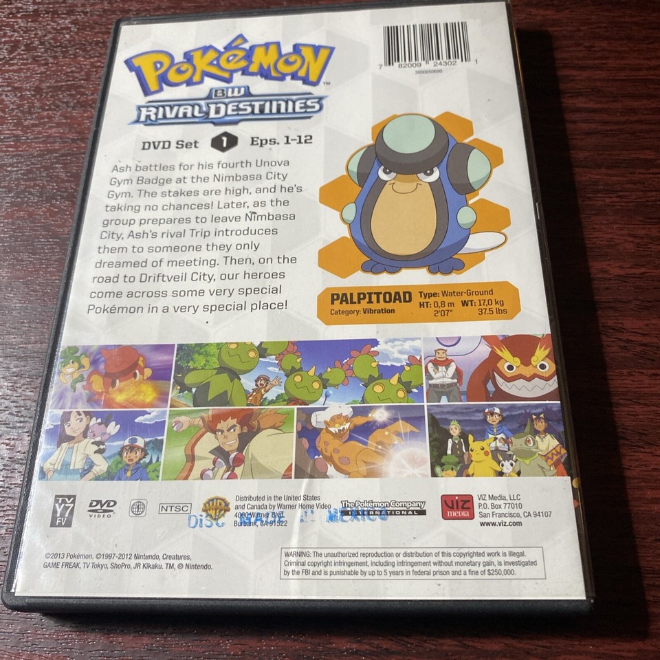 Pokemon Black & White Rival Destinies Set 1 DVD Viz Media | eBay