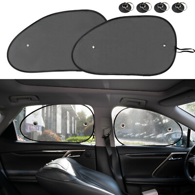 2x Car Side Rear Window Screen Sun Shade Mesh Visor Windshield Sunshade ...