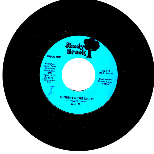 S.O.S: TONIGHT'S THE NIGHT / TONIGHT'S THE NIGHT .. "DISCO MIX" 45 RPM ...