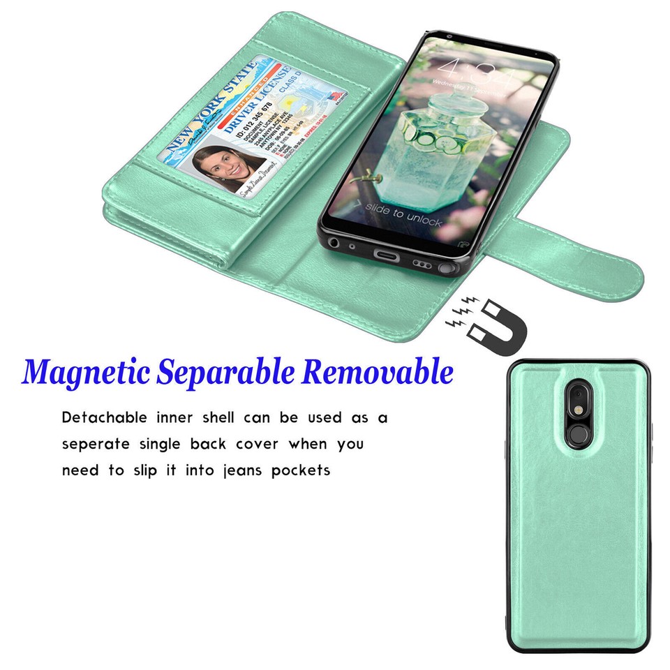 Luxury Leather Wallet Case Flip Holder Card Stand Protective Phone ...