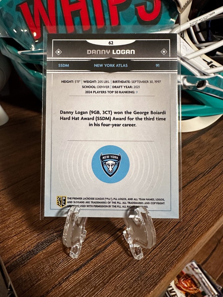 2025 PREMIER LACROSSE PLL FIELDSIDE DANNY LOGAN GREEN FOIL 99/99 #62 | eBay