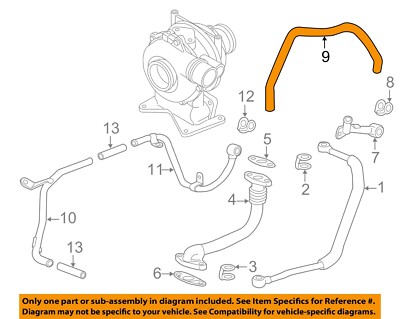 GM OEM 11-16 Sierra 2500 HD Engine Turbocharger Components-Hose ...