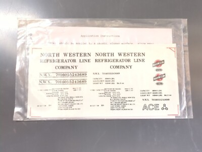 ACE Decals Chicago & North Western CNW NWX Reefer Car HO Set | eBay