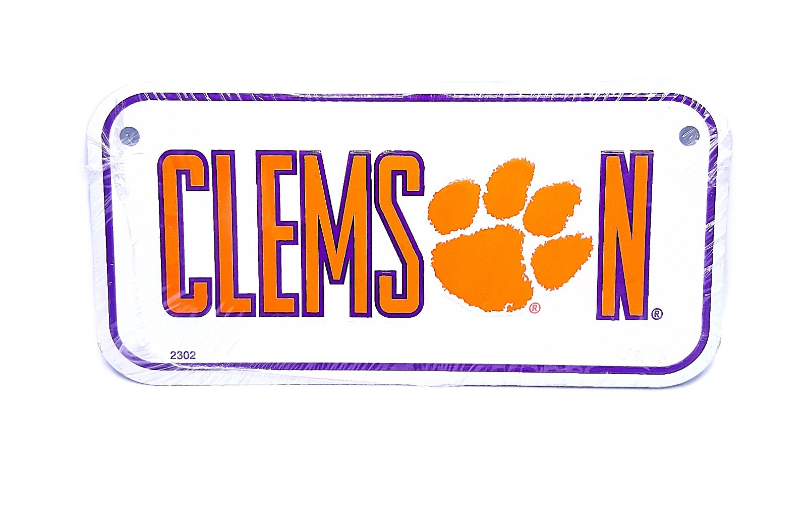 NCAA OFFICIALLY LICENSED CLEMSON TIGERS 6X3 METAL NOVELTY BCYCLE ...