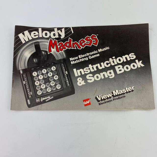 Vintage Melody Madness Game By GAF 1980 Tested Working with Instruction ...