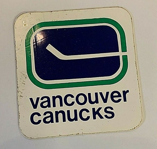 Vintage Unused Vancouver Canucks Decal White Blue Green Team Logo NHL ...