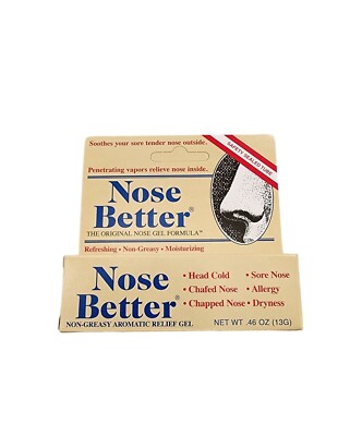 Nose Better Non Greasy Aromatic Relief Nasal Gel 0.46 Oz | eBay