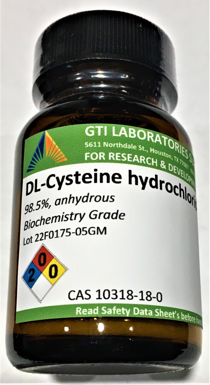DL-Cysteine hydrochloride, 98.5%, anhydrous, Biochemistry Grade, 5g | eBay