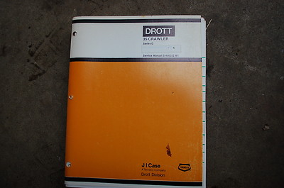 CASE DROTT 35 Crawler Excavator Trackhoe Service Repair Shop Manual ...