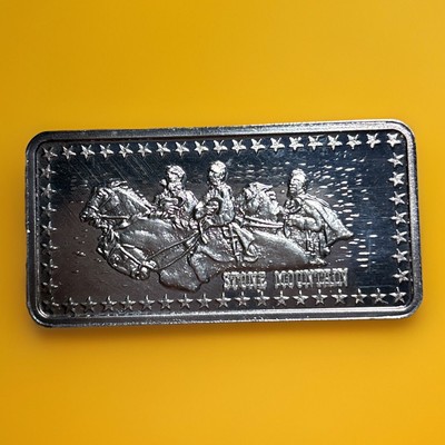 Vintage Hamilton Mint Wonders of America 1 oz .999 Silver Bar Stone ...