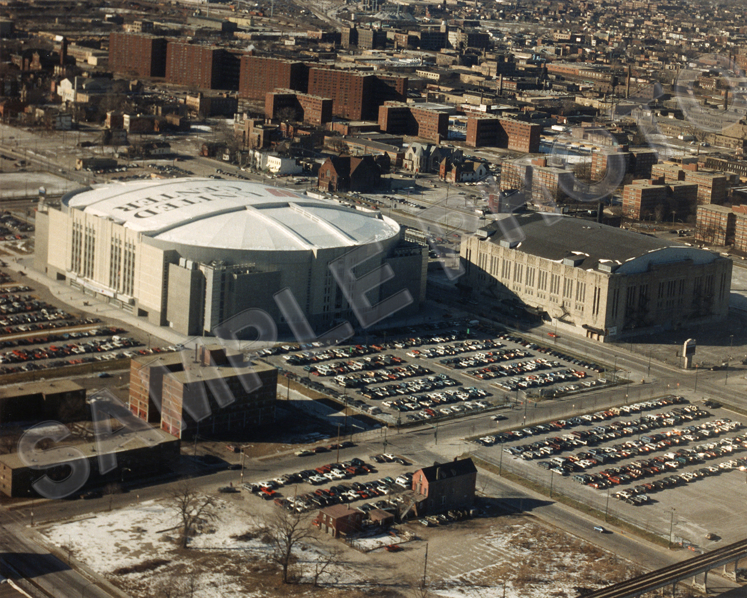 THE UNITED CENTER AND THE OLD CHICAGO STADIUM 8X10 PHOTO BLACKHAWKS ...