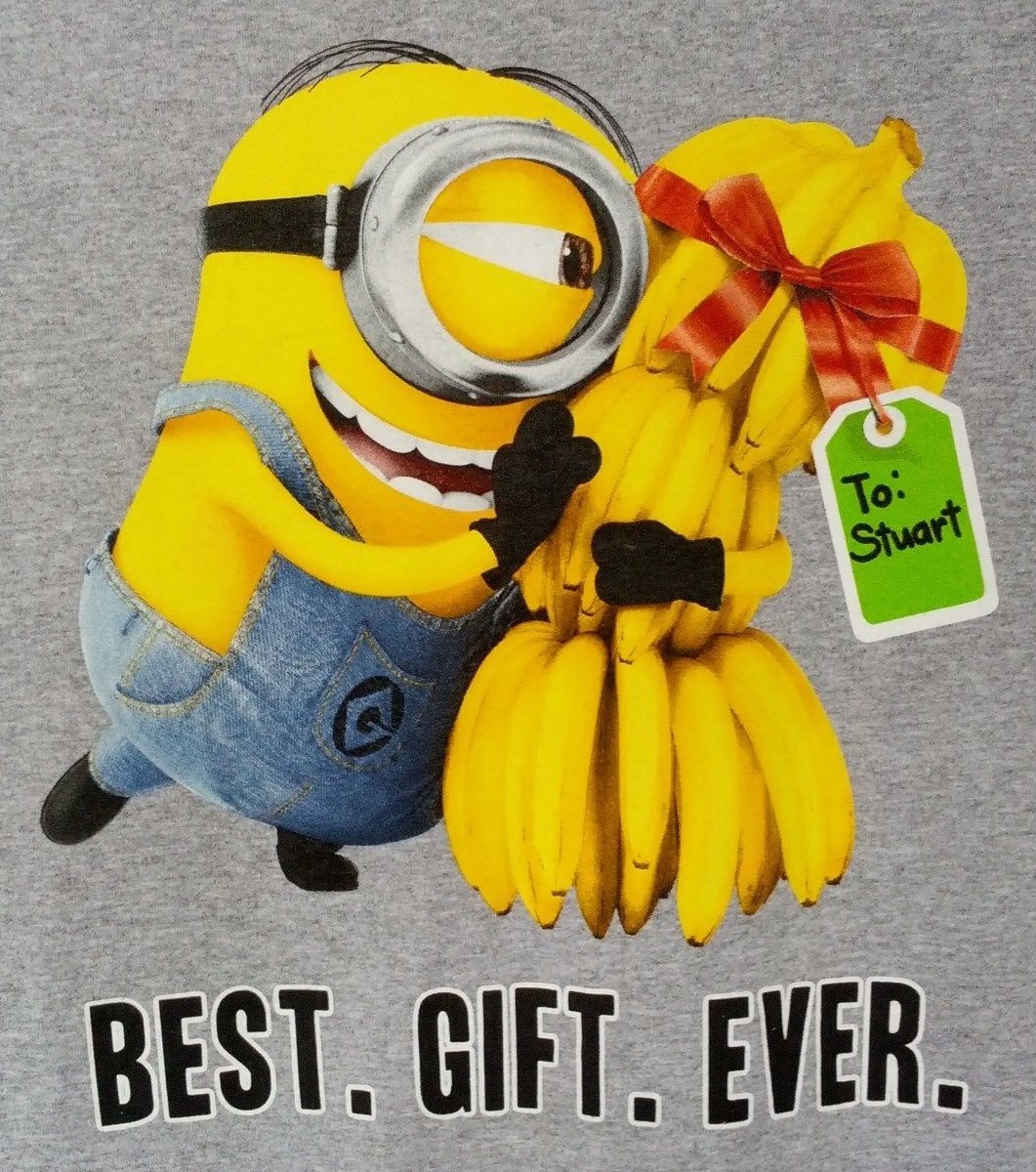 Minion Hugging Banana Minions Riool Raamsticker Imagicom
