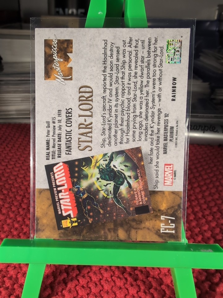 2024 Marvel Masterpieces 92 Platinum Fantastic Covers Star Lord RAINBOW ...