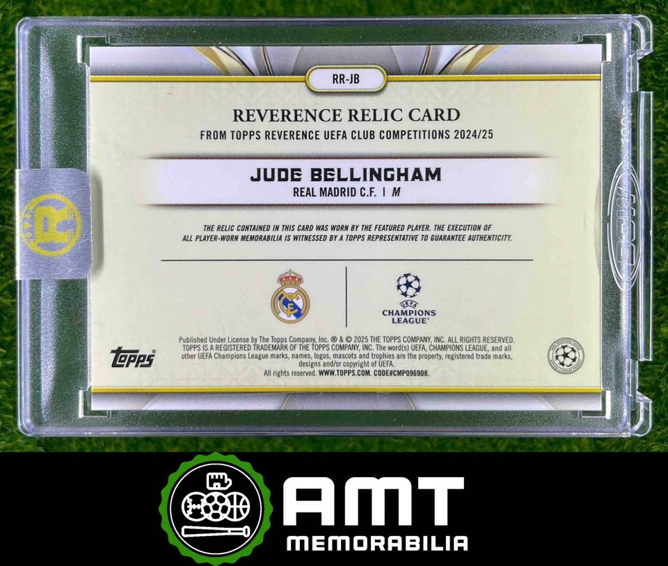 2024-25 Topps Reverence UEFA CC Jude Bellingham Jersey Relics 86/99 ...