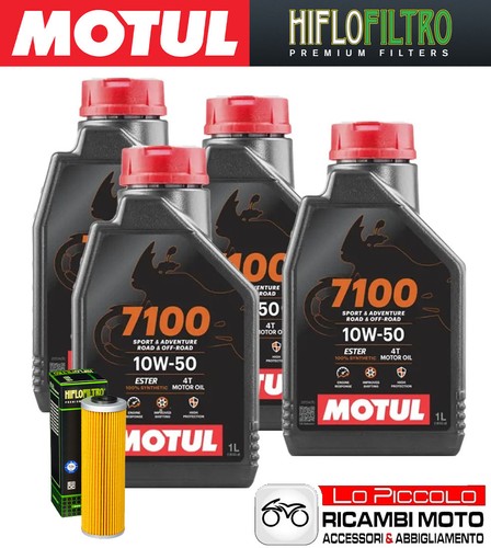 Kit Tagliando 4 OLIO [MOTUL] 7100 10w50 + FILTRO Ktm SUPER ADVENTURE ...