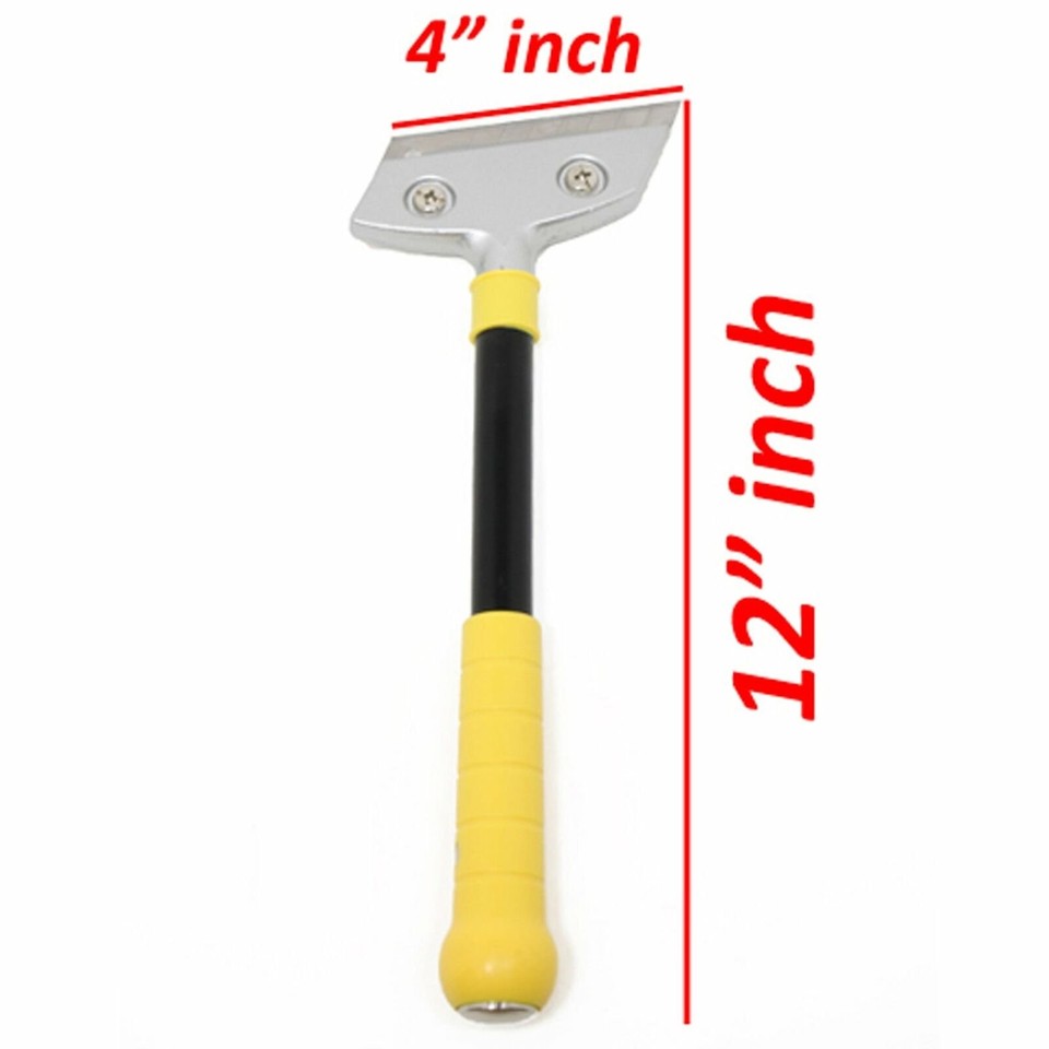 12" Long Extension Heavy Duty Scraper 4" Razor Blade Aluminum Head ...