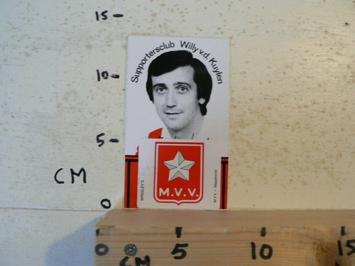 STICKER,DECAL WILLY V.D. KUYLEN SUPPORTERSCLUB SOCCER A WITH MVV ...