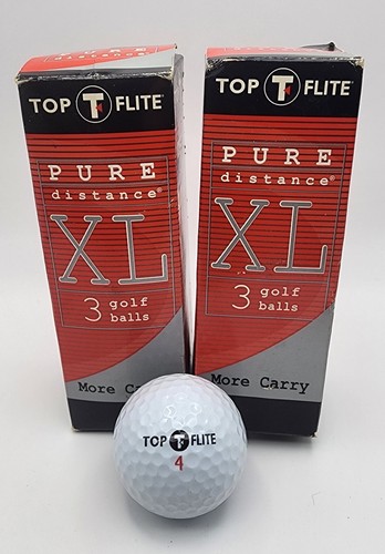 Two Packs Six Balls Top Flite Pure Distance XL 3 Pack Golf Balls Each ...