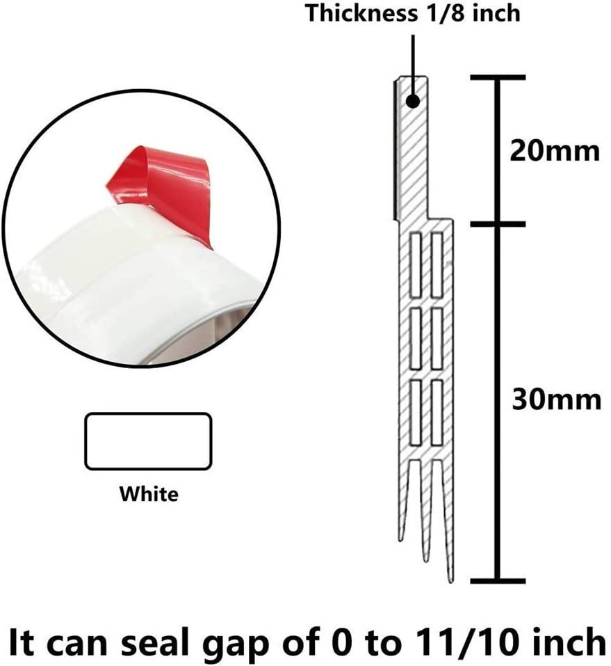 Internal Door Draft Excluder Strip Self Adhesive Tape Bottom Seal ...