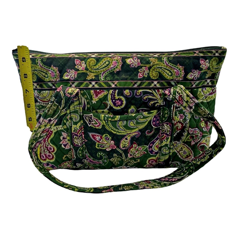Vera Bradley Chelsea Green Paisley Shoulder Bag & Matching Wallet Fall ...