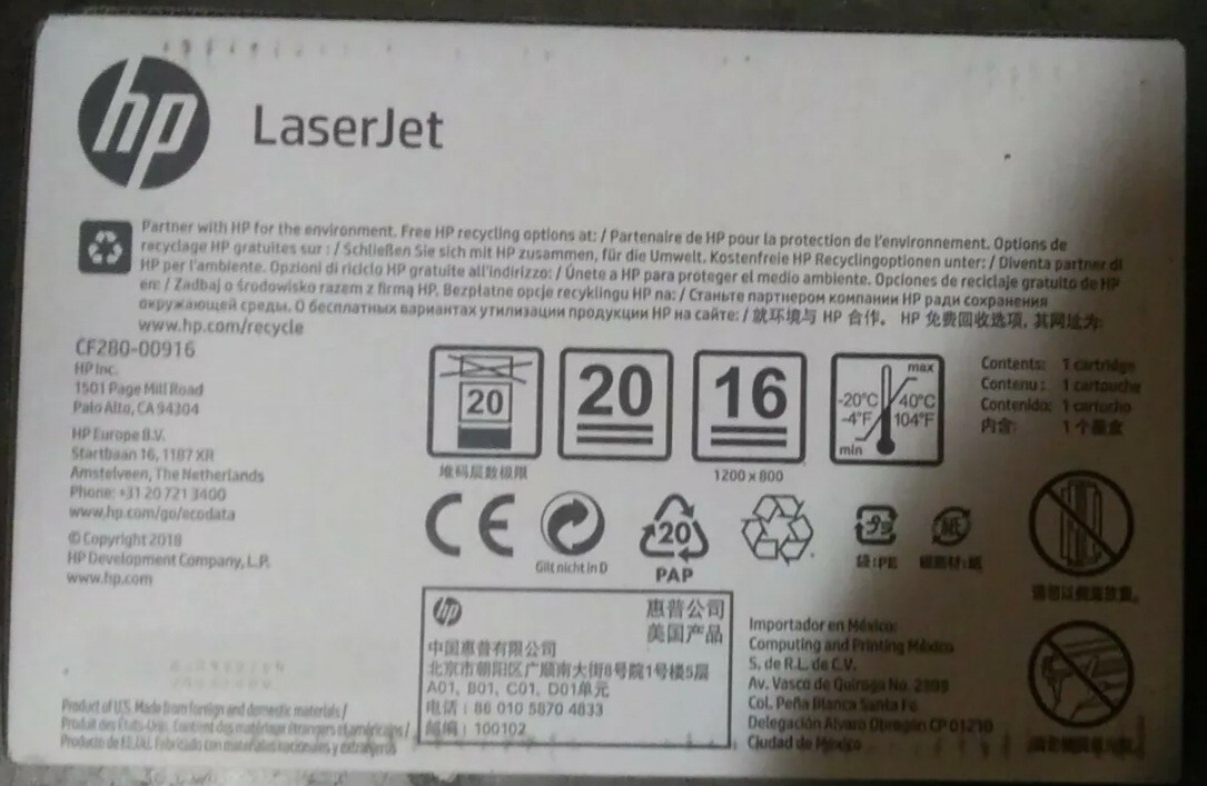 HP 80X CF280XC Black Toner Cartridge for sale online | eBay