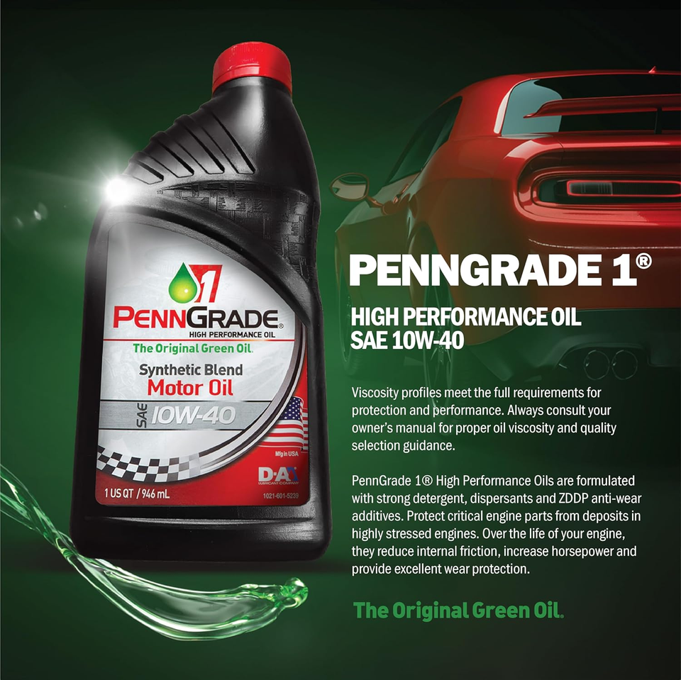 , 71440, Synthetic Blend High Performance Oil SAE 10W-40, 5 Quart | eBay