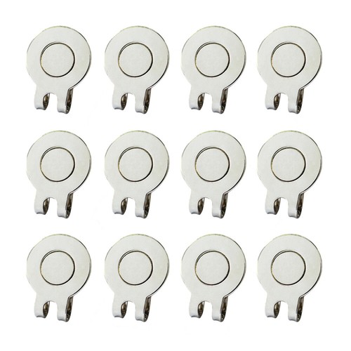 12pcs / lot golf ball markers MAGNETIC VISOR & HAT CLIPS for GOLF BALL ...