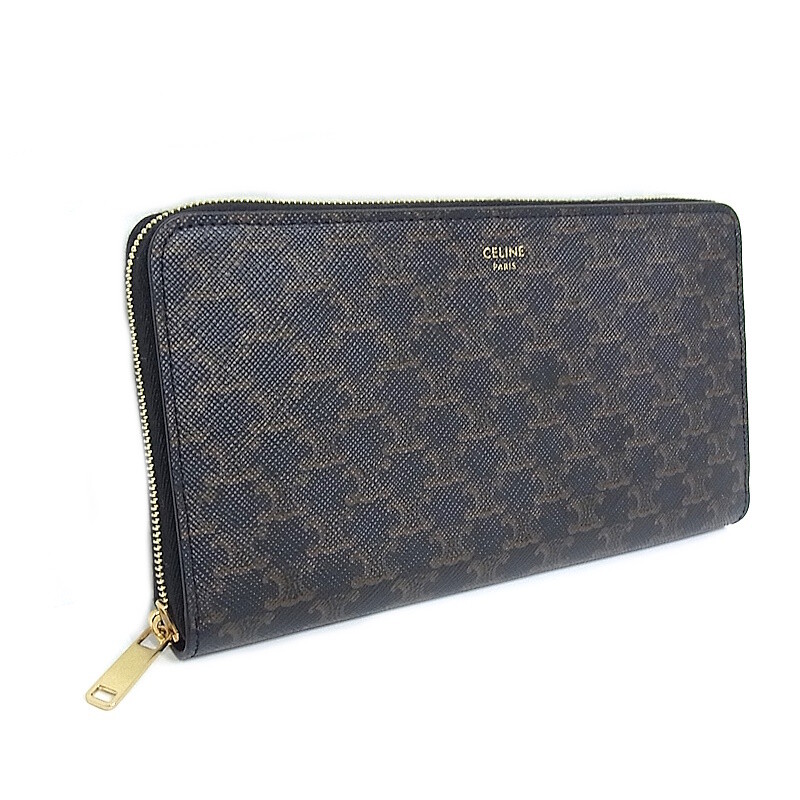 Celine Long Wallet Triomphe Large Zip Calfskin 10B552Bq3.38No A | eBay