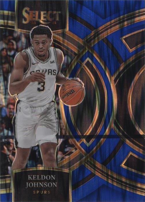 2023-24 Panini Select - Premier Level Keldon Johnson #140 Blue Flash ...