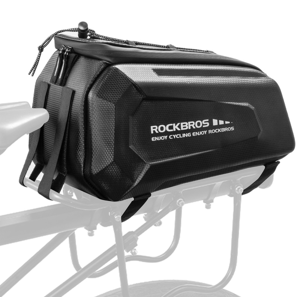 ROCKBROS Bike Hard Shell Trunk Bag Bicycle Rear Rack Pack Bag Pannier ...