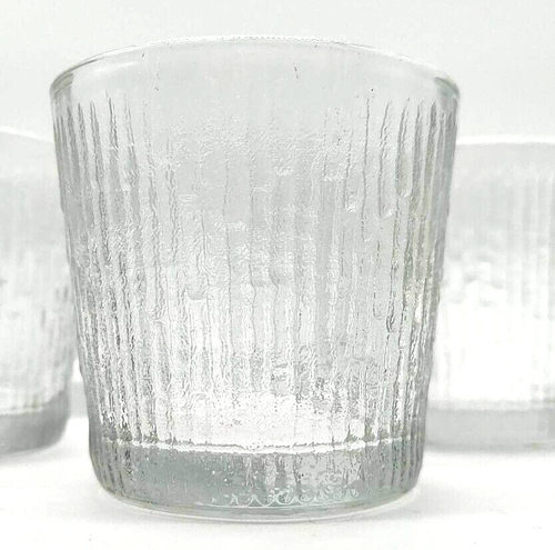 Set Of 5 Jeannette Glass Finlandia Arctic Tree Bark Ice Pattern Lowball ...