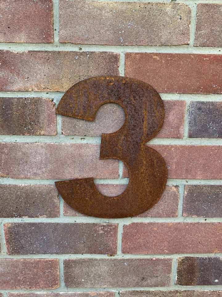 10 Inch rusty metal letters and numbers shop sign home COMBINED POSTAGE ...