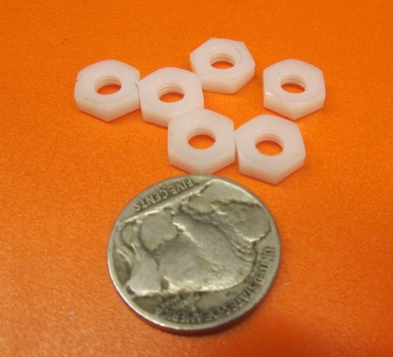Hex Nut, Acetal, Delrin, White, 10-32 Threads, 50 Pcs | eBay