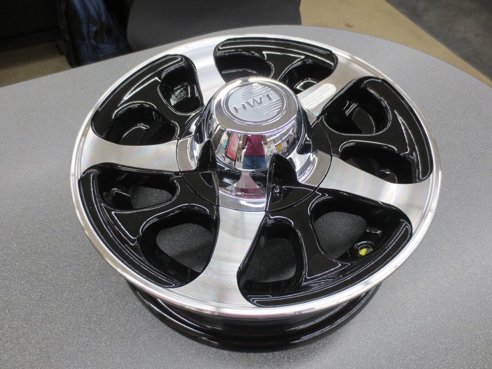 HWT Hi-Spec Series 08 Aluminum 12" x 4" Trailer Wheel Rim 5 Lug 4.5 ...