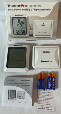 NEW Therm Pro Indoor/Outdoor Humidity & Temperature Monitor Model TP ...